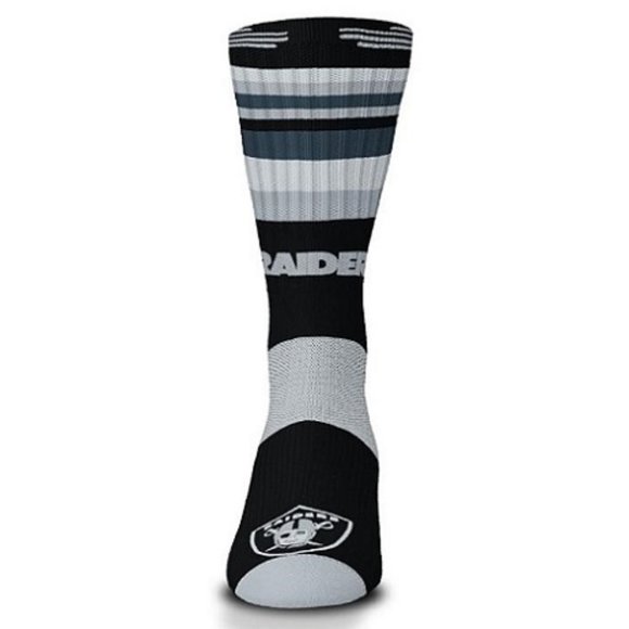 For Bare Feet | Underwear & Socks | Las Vegas Raiders Rave Striped Crew ...